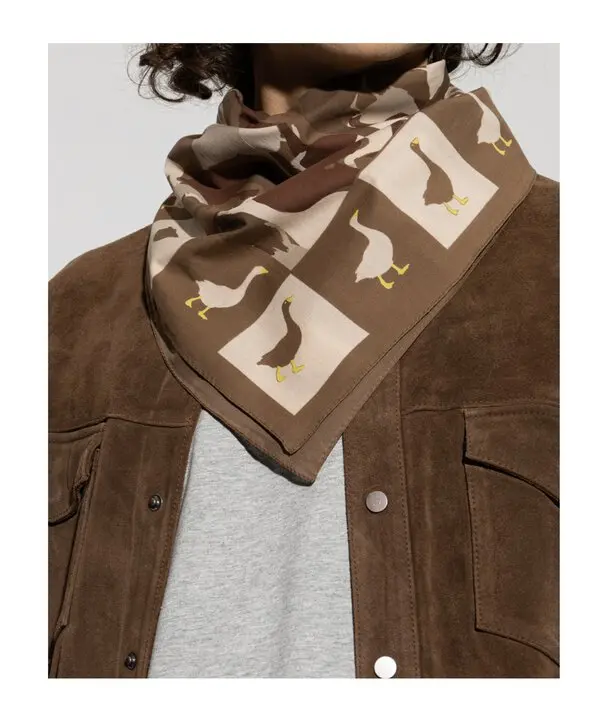 Moschino Duck Print Scarf - Nude
