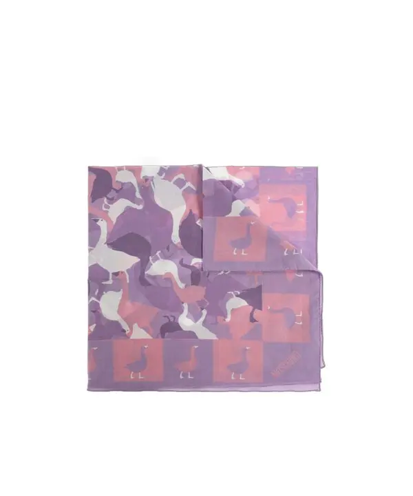 Moschino Duck Print Scarf - Purple