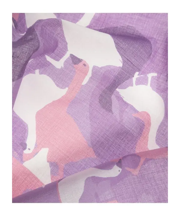 Moschino Duck Print Scarf - Purple