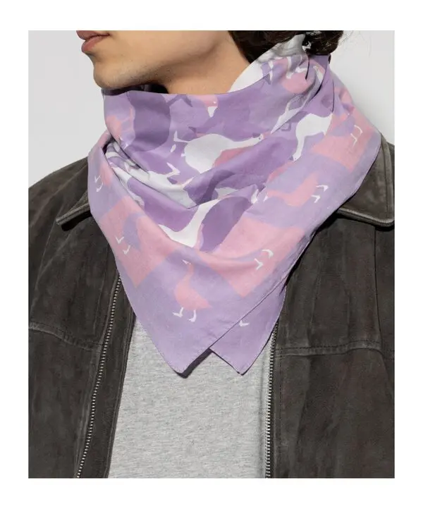 Moschino Duck Print Scarf - Purple
