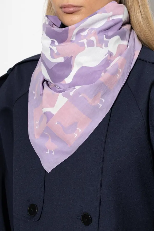 Moschino Duck Print Scarf - Purple
