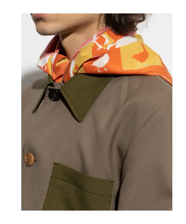 Moschino Duck Print Scarf - Brown