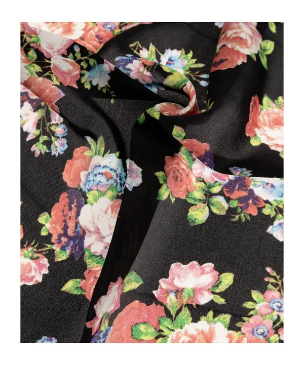 Moschino Floral Silk Pocket Square