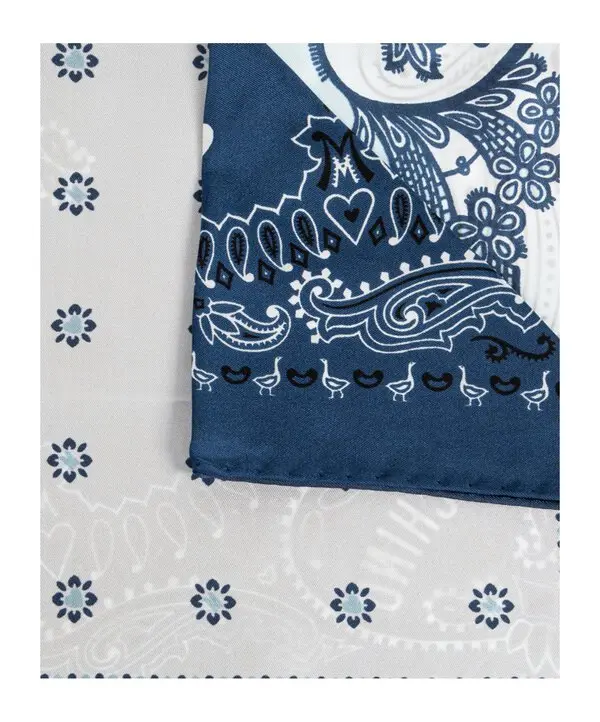 Moschino Paisley Floral Pocket Square