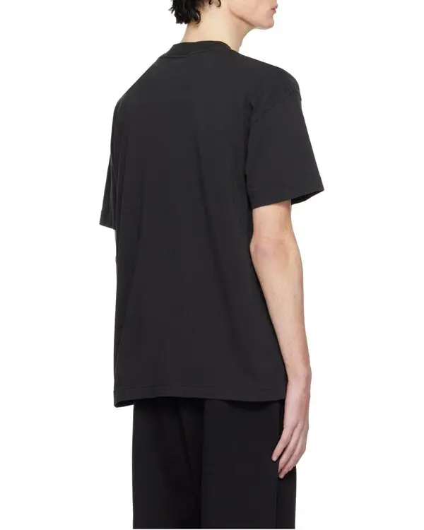 Palm Angels Curved Logo Printed Crewneck T-shirt