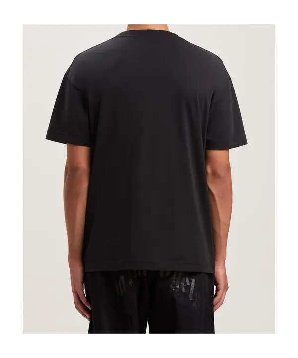 Palm Angels Curved Logo Printed Crewneck T-shirt