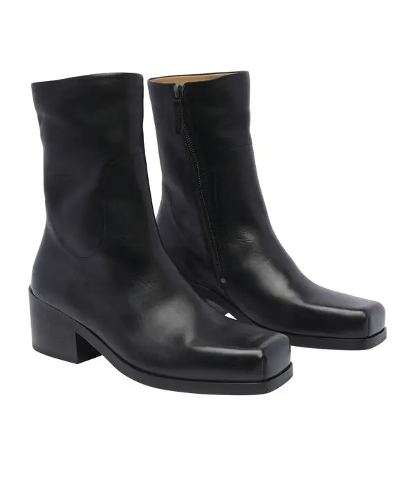 Marsèll Block-heeled Square Toe Zip-up Boots