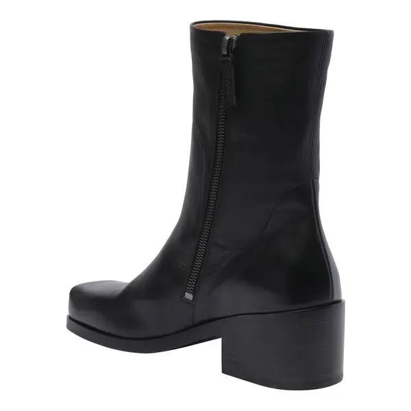 Marsèll Block-heeled Square Toe Zip-up Boots