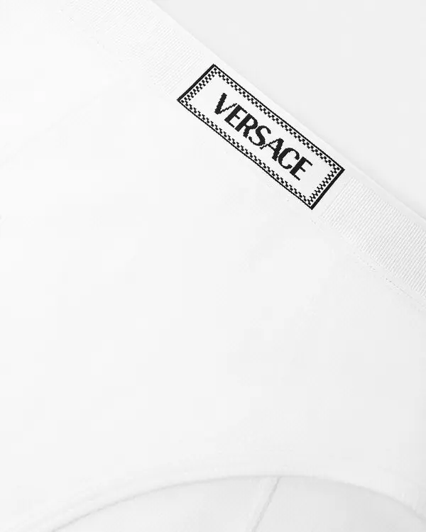 Versace High-waist Logo-waistband Briefs