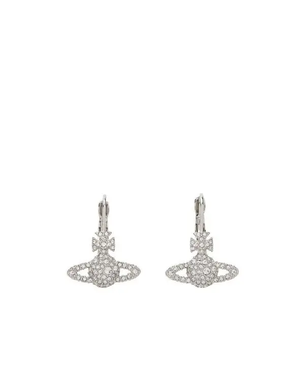 VIVIENNE WESTWOOD Logo Pendant Earrings - Gray