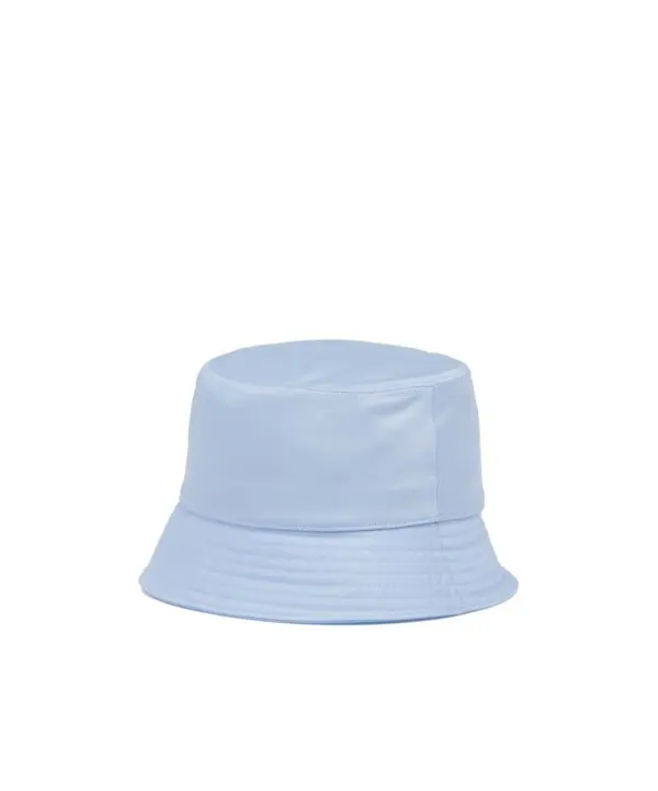 Prada Logo Plaque Bucket Hat - Light Blue