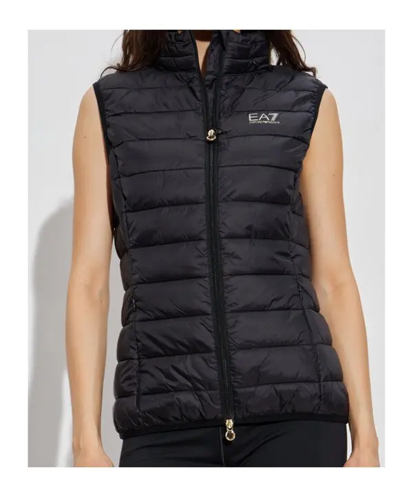 EA7 Logo Printed Zip-up Gilet