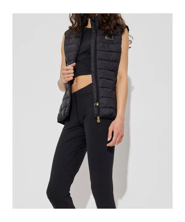 EA7 Logo Printed Zip-up Gilet
