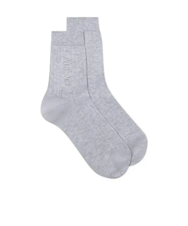 Versace Ribbed Logo Socks