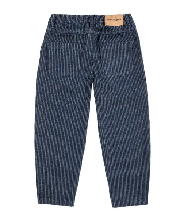 BOBO CHOSES Pinstriped Pleated Trousers - Navy Blue