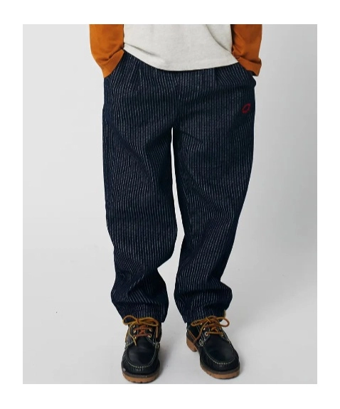 BOBO CHOSES Pinstriped Pleated Trousers - Navy Blue