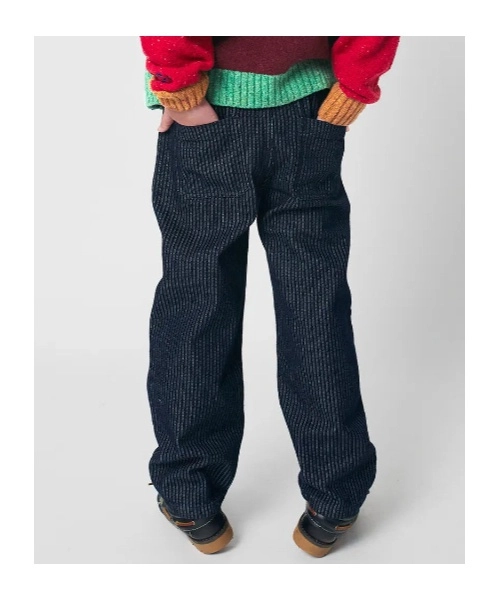 BOBO CHOSES Pinstriped Pleated Trousers - Navy Blue