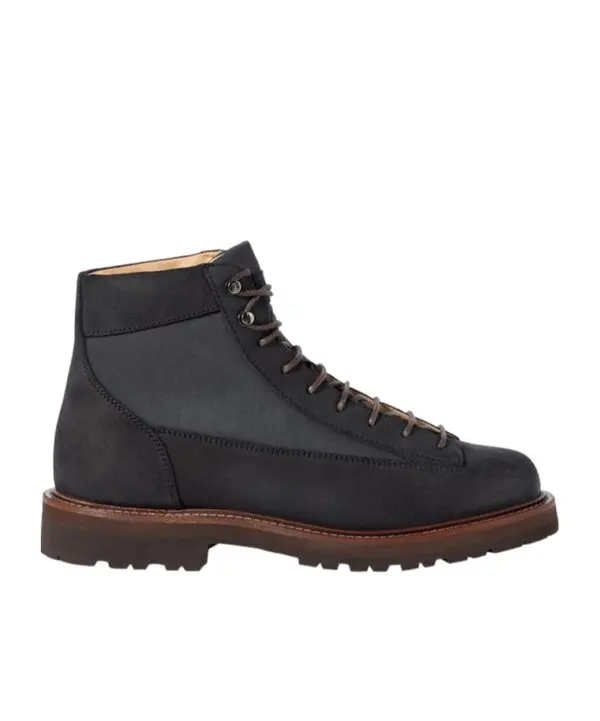 Brunello Cucinelli Suede And Techno Fabric Lace-up Boots