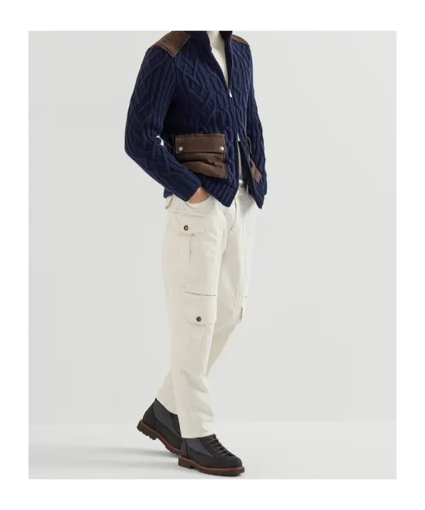 Brunello Cucinelli Suede And Techno Fabric Lace-up Boots