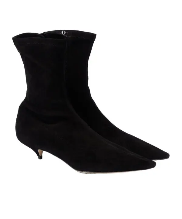 THE ROW Liisa Suede Ankle Boots