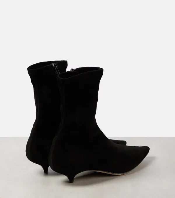 THE ROW Liisa Suede Ankle Boots