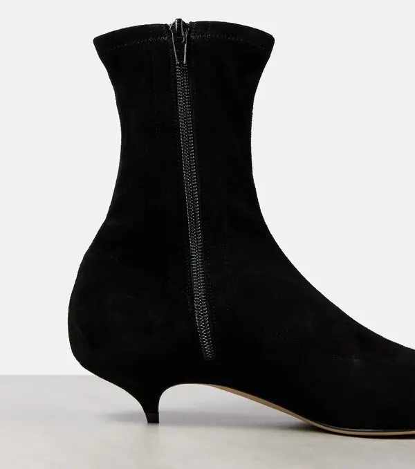 THE ROW Liisa Suede Ankle Boots