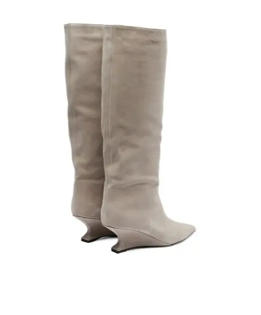 Paris Texas Suede Wedge Boots