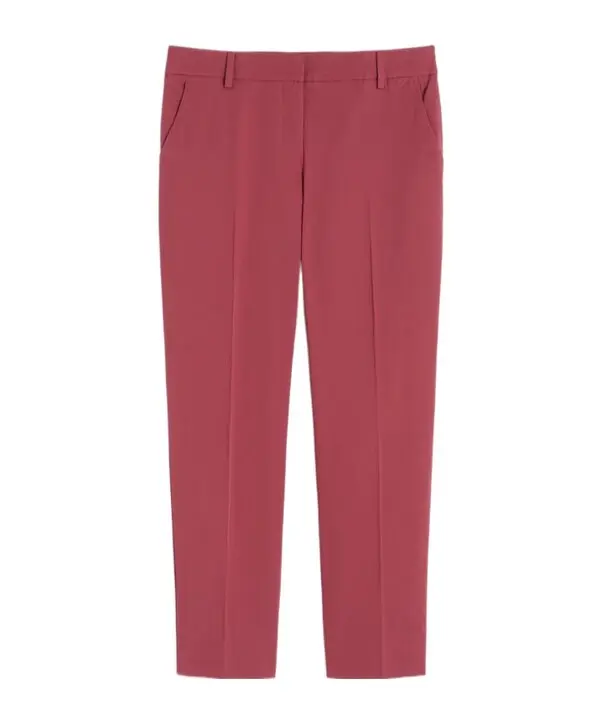 Max Mara Cropped Slim Pants - Cherry Color
