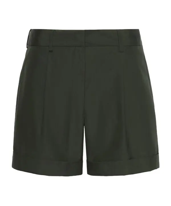 Max Mara Ubino" Pleated Front Cuffed Hem Shorts