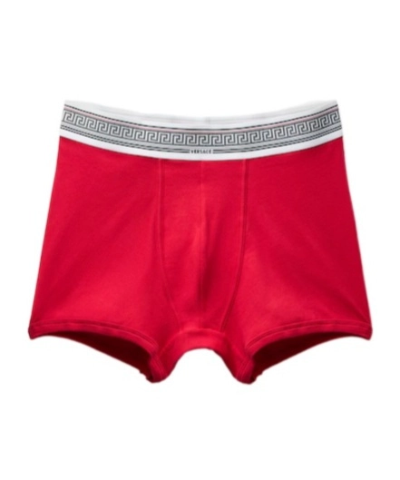 Versace Ribbed Jersey Trunks - Red