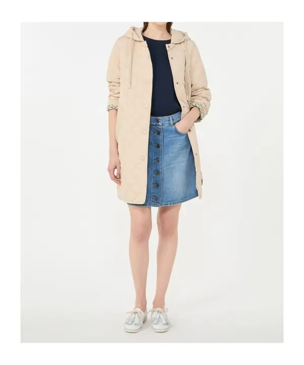 Max Mara Quilted Drawstring Coat