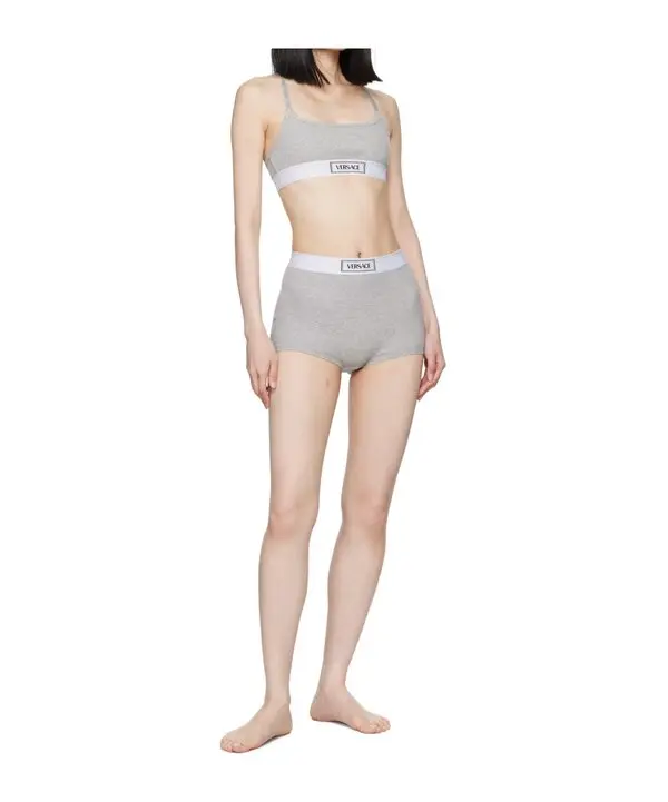 Versace 90s Logo-waistband Ribbed Briefs