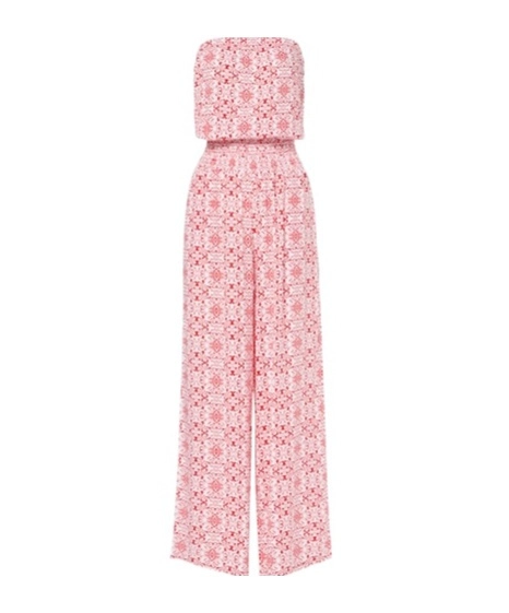 Melissa Odabash Naomi Strapless Printed Cotton Jumpsuit