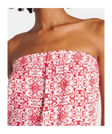 Melissa Odabash Naomi Strapless Printed Cotton Jumpsuit