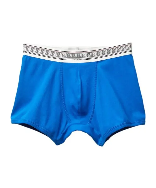 Versace Ribbed Jersey Trunks - Blue