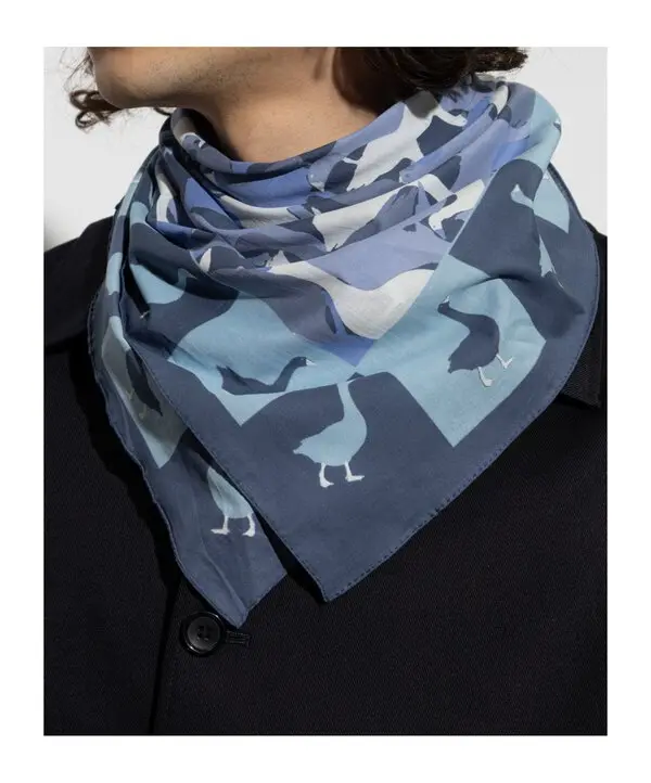 Moschino Animal Print Scarf - Blue