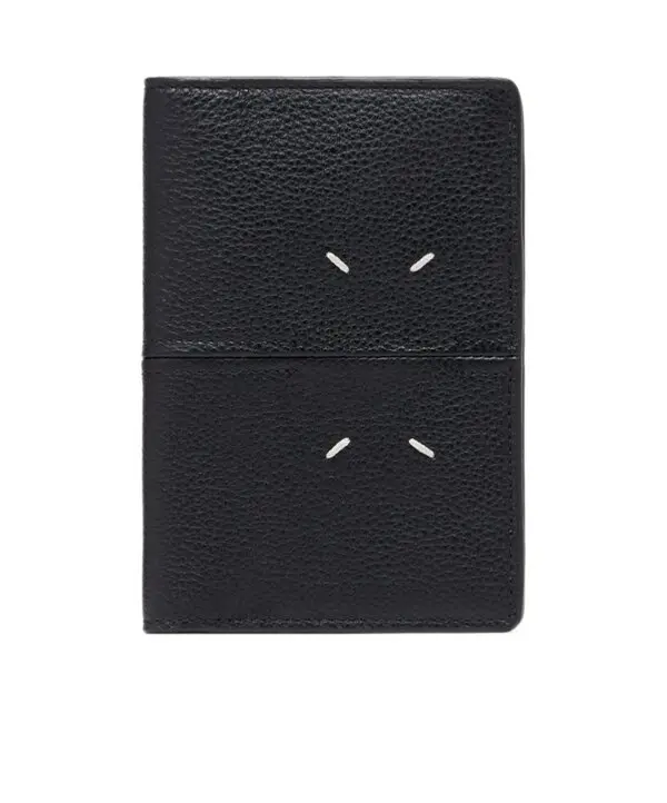 MAISON MARGIELA Stitch Detail Passport Holder - Black