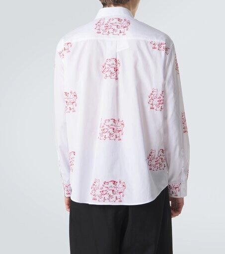 Simone Rocha Embroidered Cotton Poplin Shirt