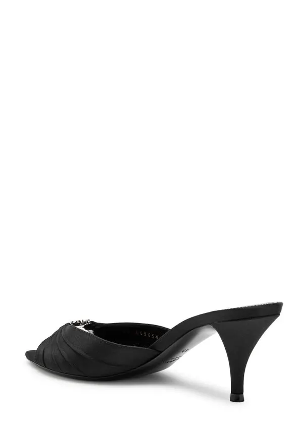 Saint Laurent Jerry 60 Crystal-embellished Satin Sandals