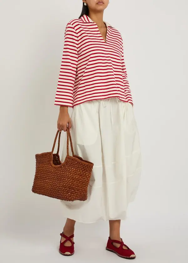 Polo Ralph Lauren Cotton Poplin Midi Skirt