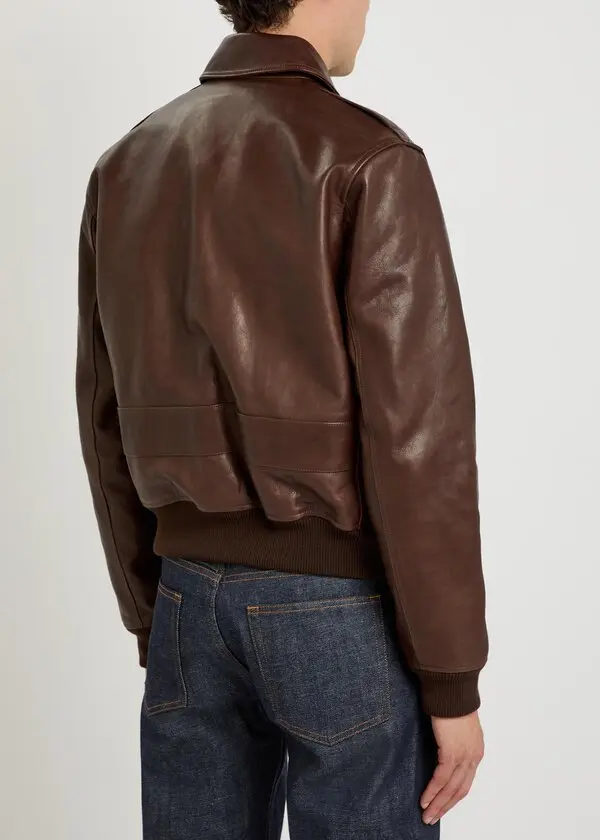 A.p.c. Leather Bomber Jacket