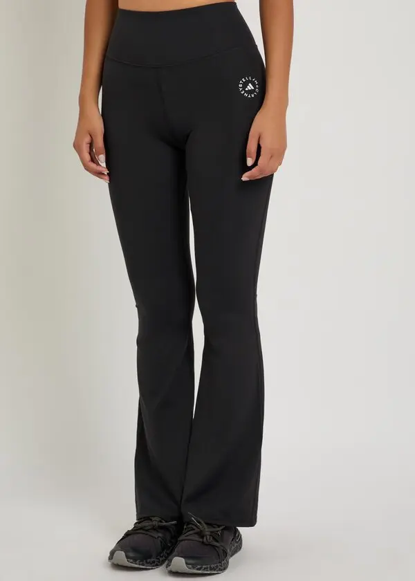 Stella McCartney Adidas X Training Logo Stretch-jersey Flared Leggings
