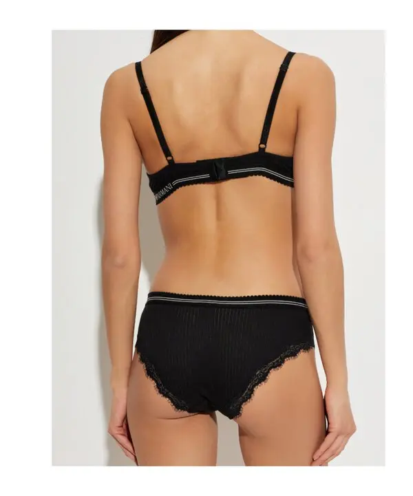 Emporio Armani Lace Trim Underwired Bra