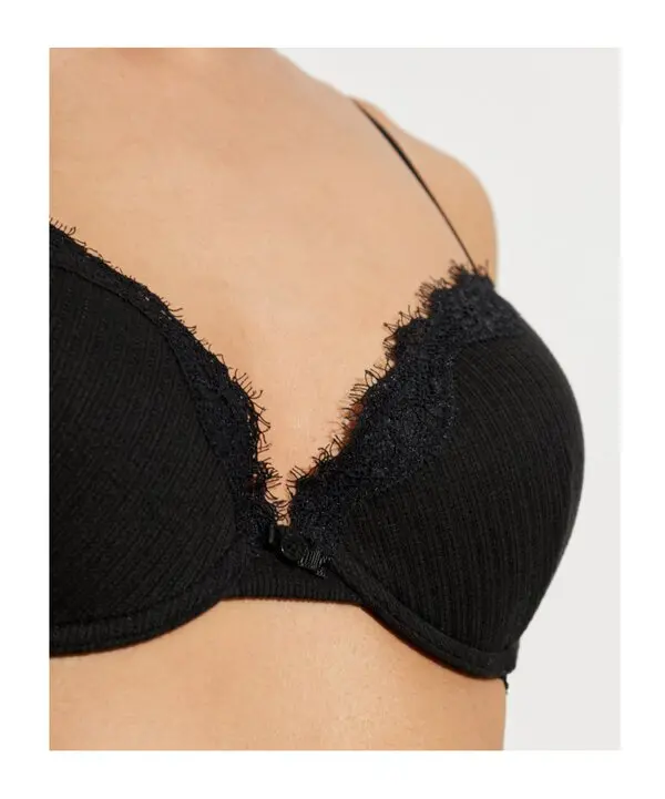 Emporio Armani Lace Trim Underwired Bra