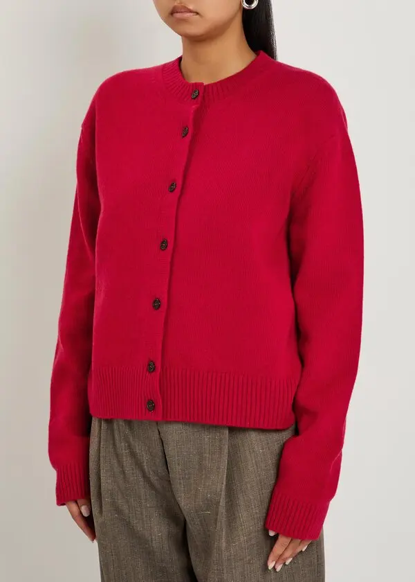 RÓHE Stretch-wool Cardigan - Red