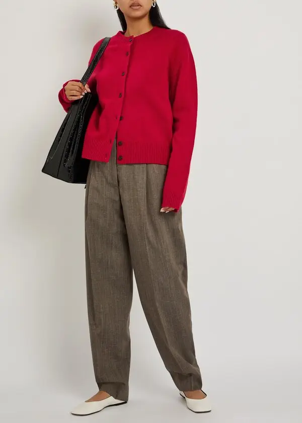RÓHE Stretch-wool Cardigan - Red