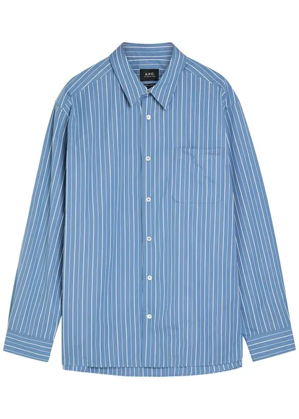 A.p.c. Striped Cotton-poplin Shirt