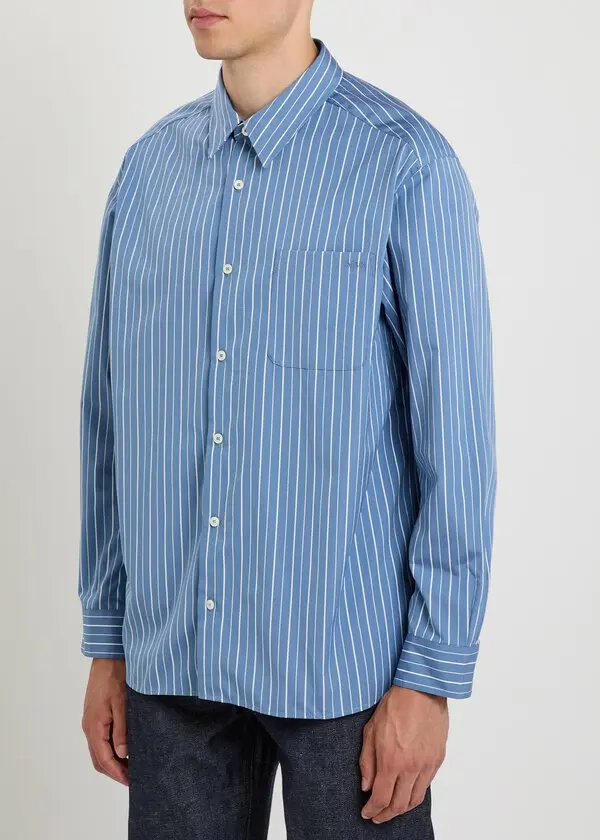 A.p.c. Striped Cotton-poplin Shirt