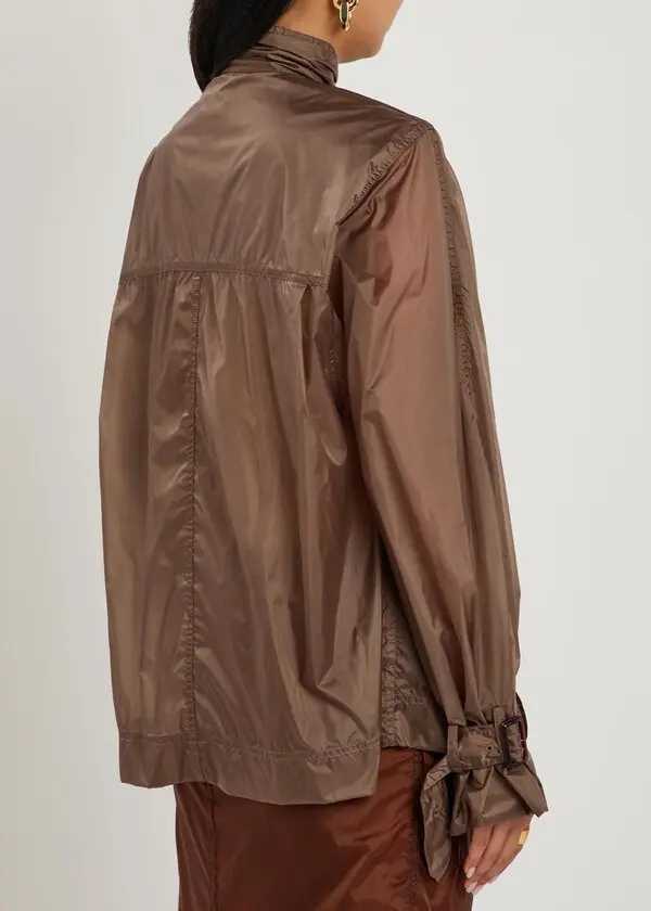 Saint Laurent Nylon Jacket With Tie Detail