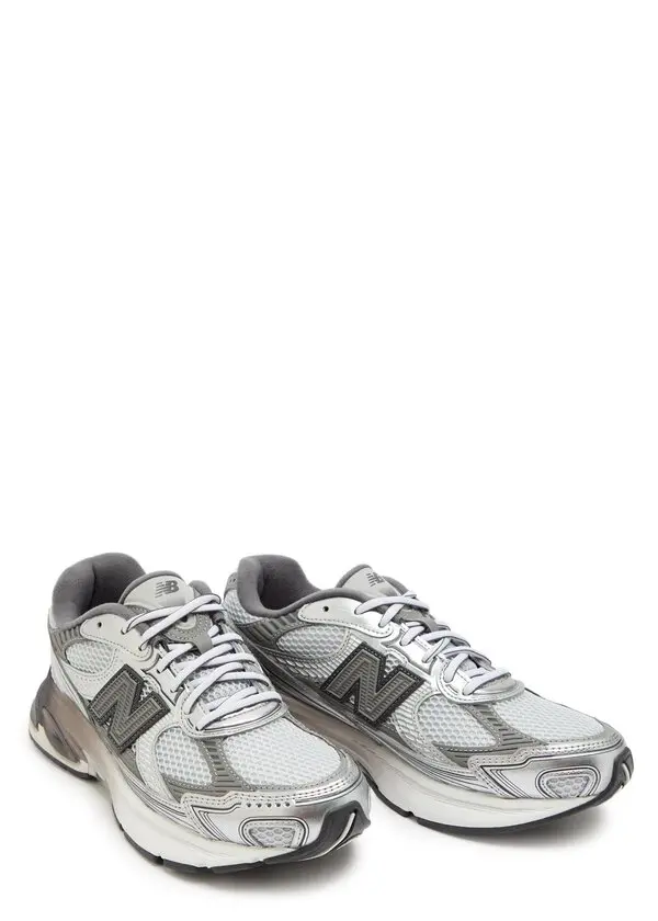 NEW BALANCE Panelled Metallic Mesh Sneakers - Silver